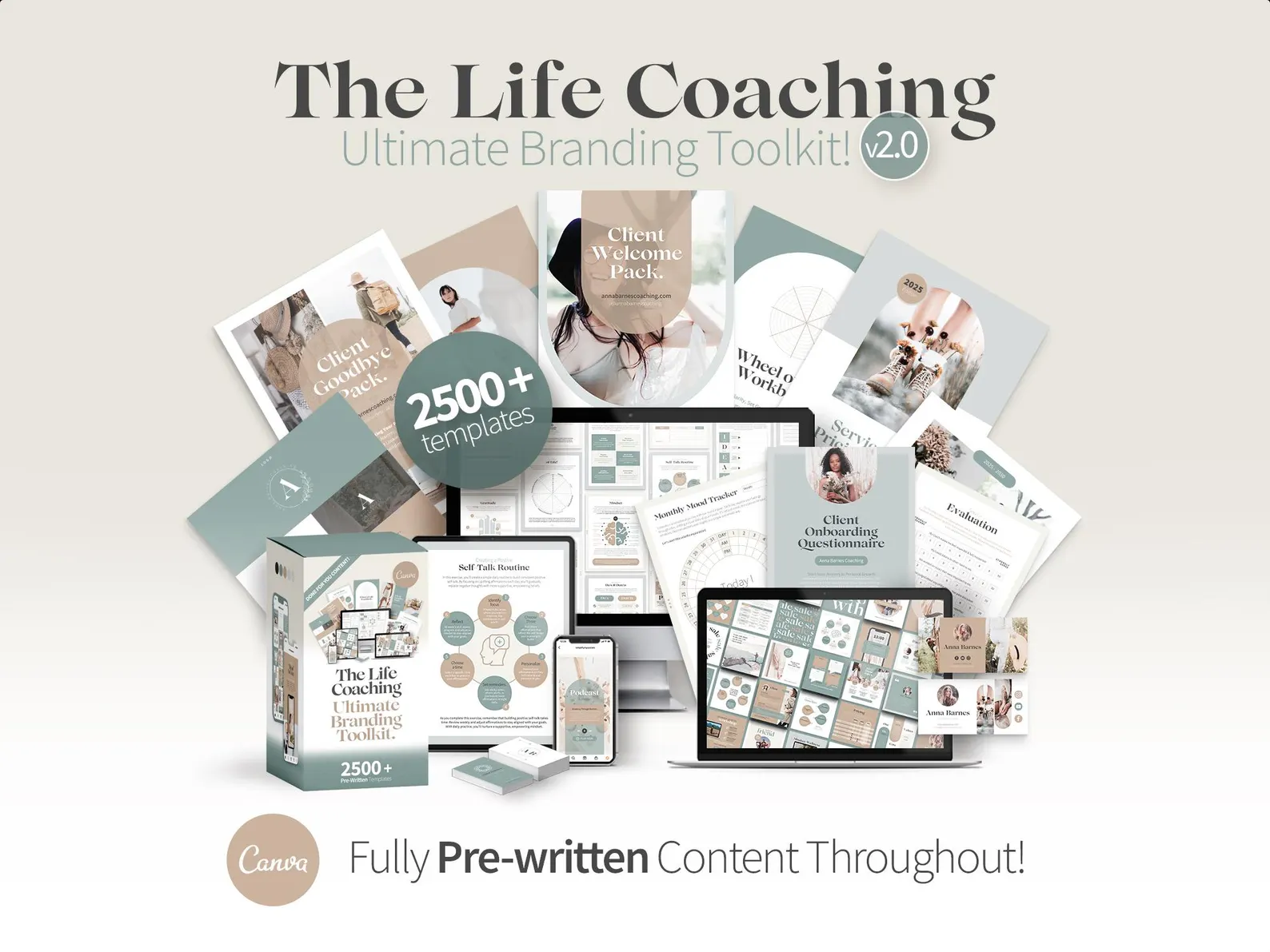 Life Coaching Branding Toolkit - 2500+ Canva Templates | CoachBox
